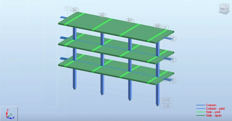 How to model the reinforced concrete flat-slab structure using the ...